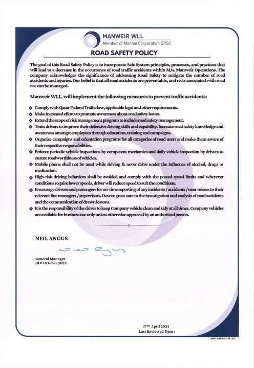 Quality - Manweir WLL